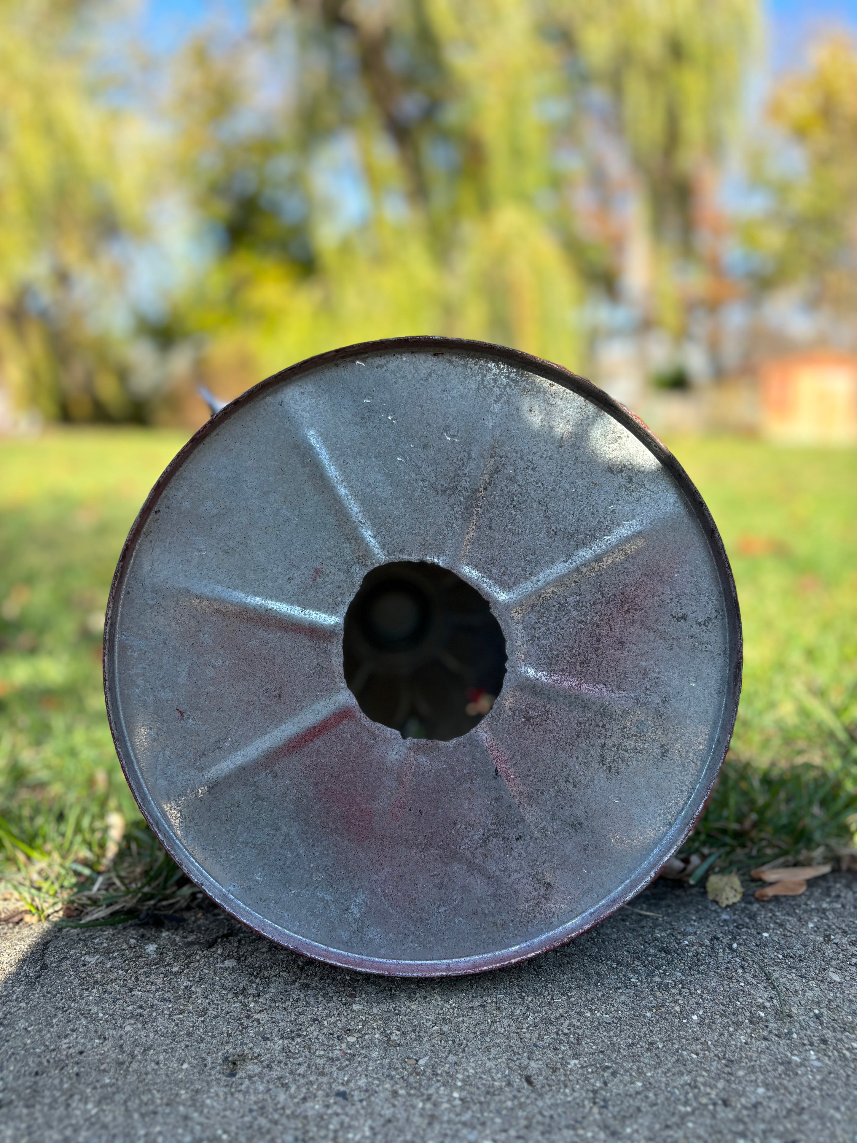 Large Christmas Tree Gas Can Luminary - Red Stripe – The Steelworker's ...